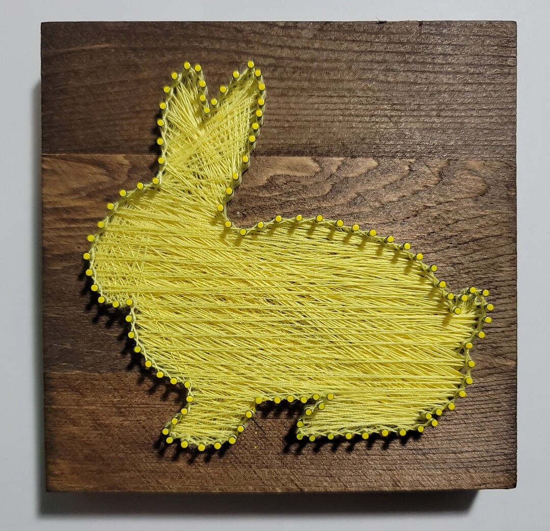 Bunny String Art | Easter Decor | Sprint Decor | Easter Bunny - Etsy