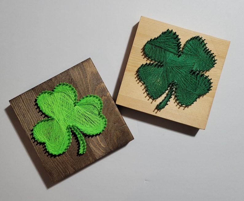 Three Leaf Clover String Art | Green Shamrock | St. Patrick's Day ...