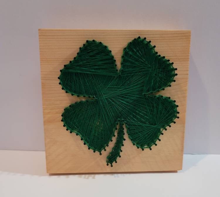 Four Leaf Clover String Art Green Shamrock St. Patricks Day Decor ...
