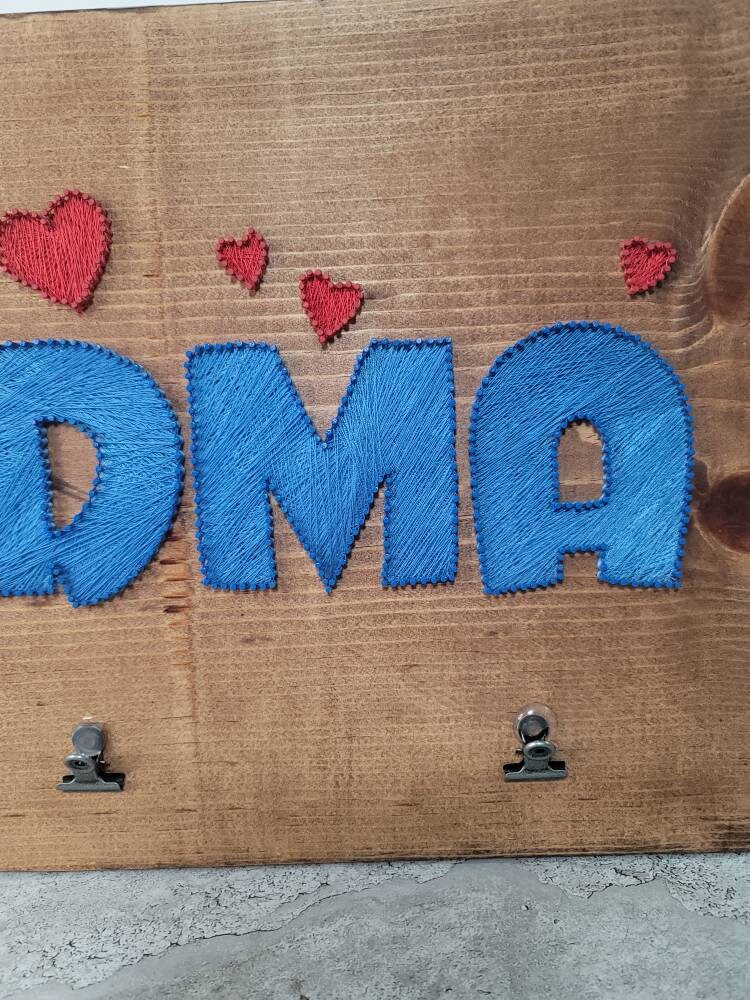 Grandma String Art Photo Sign Grandparents Picture Holder - Etsy