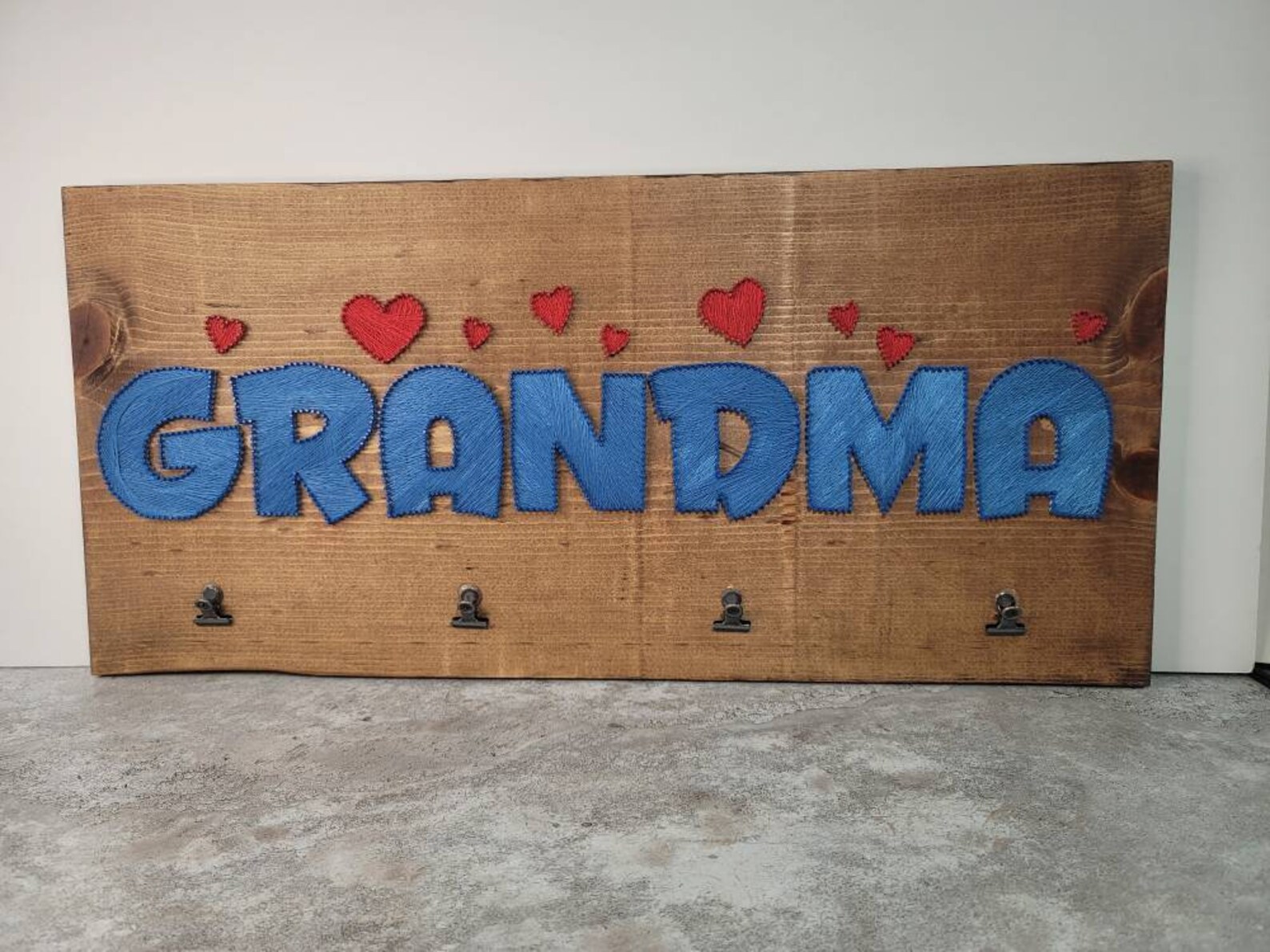 Grandma String Art Photo Sign Grandparents Picture Holder - Etsy