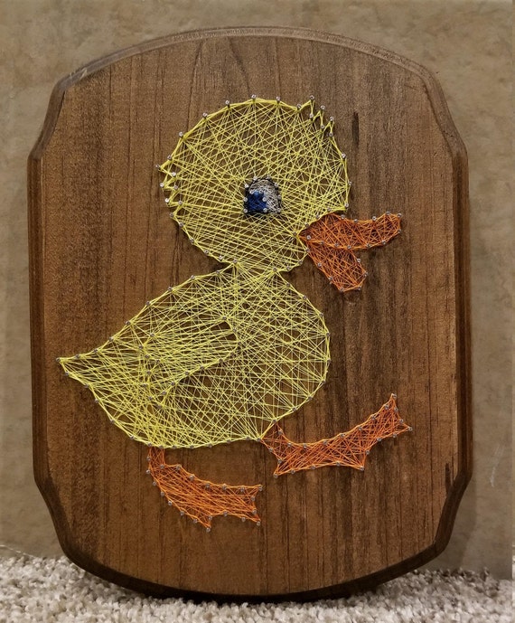 Duck String Art Ducky Baby Duck Wooden Sign Nursery | Etsy