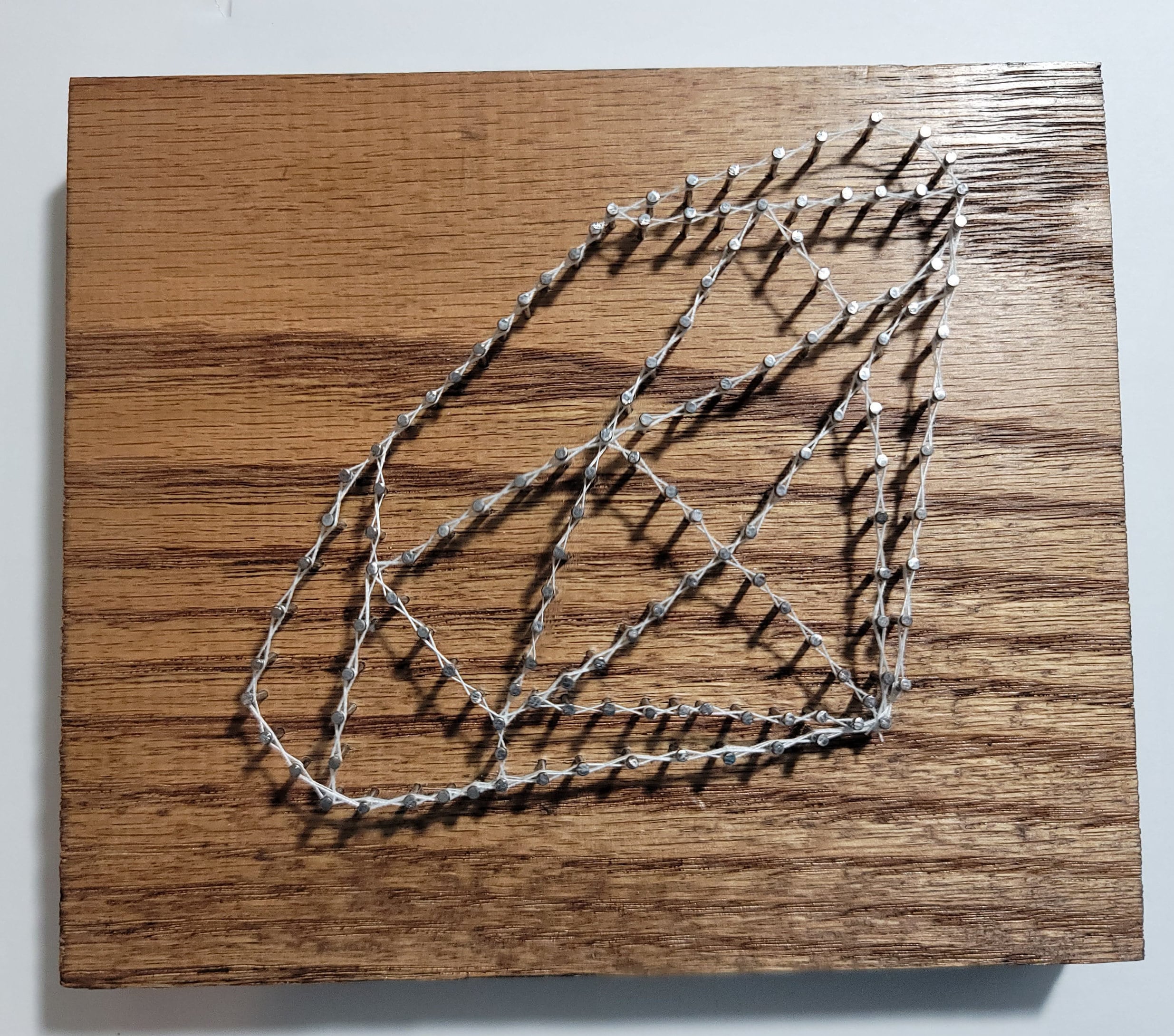 Diamond String Art Geometric Diamond Faceted Diamond Diamond Wood Sign ...