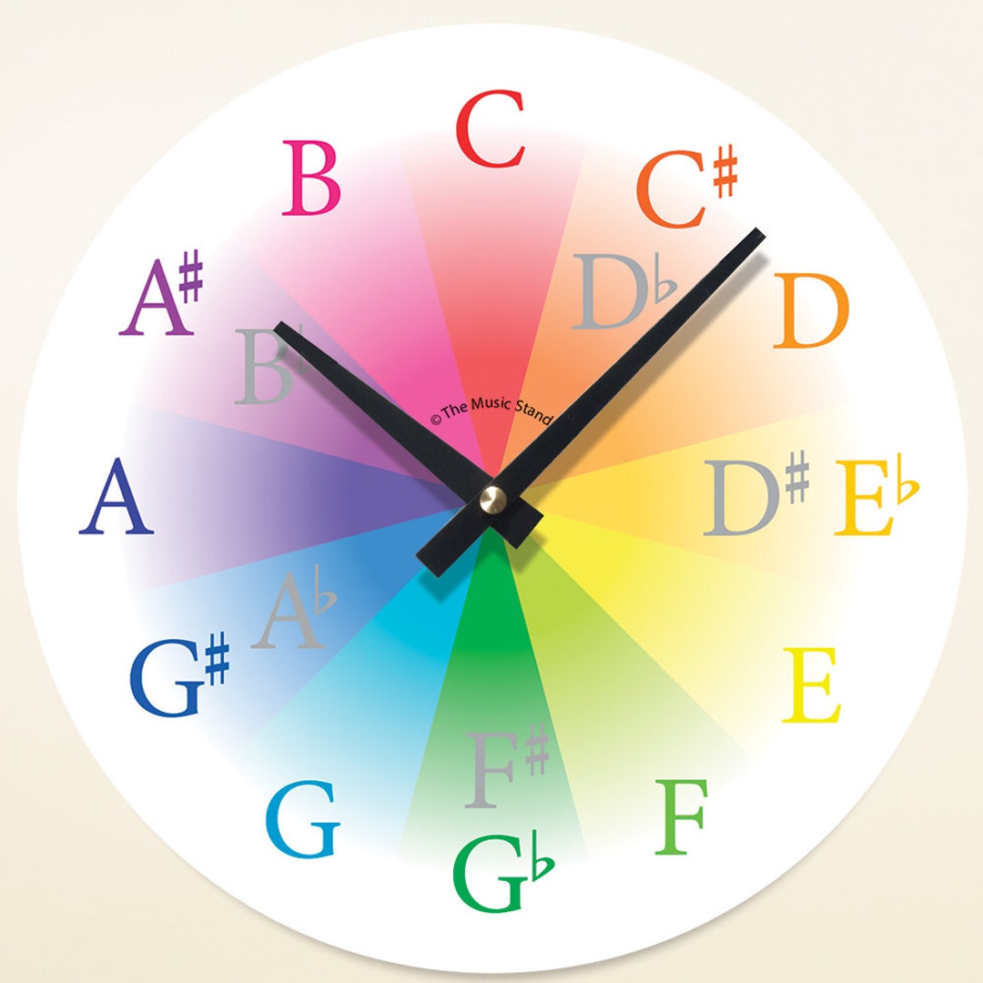 Colorful Chromatic Scale Clock - Etsy