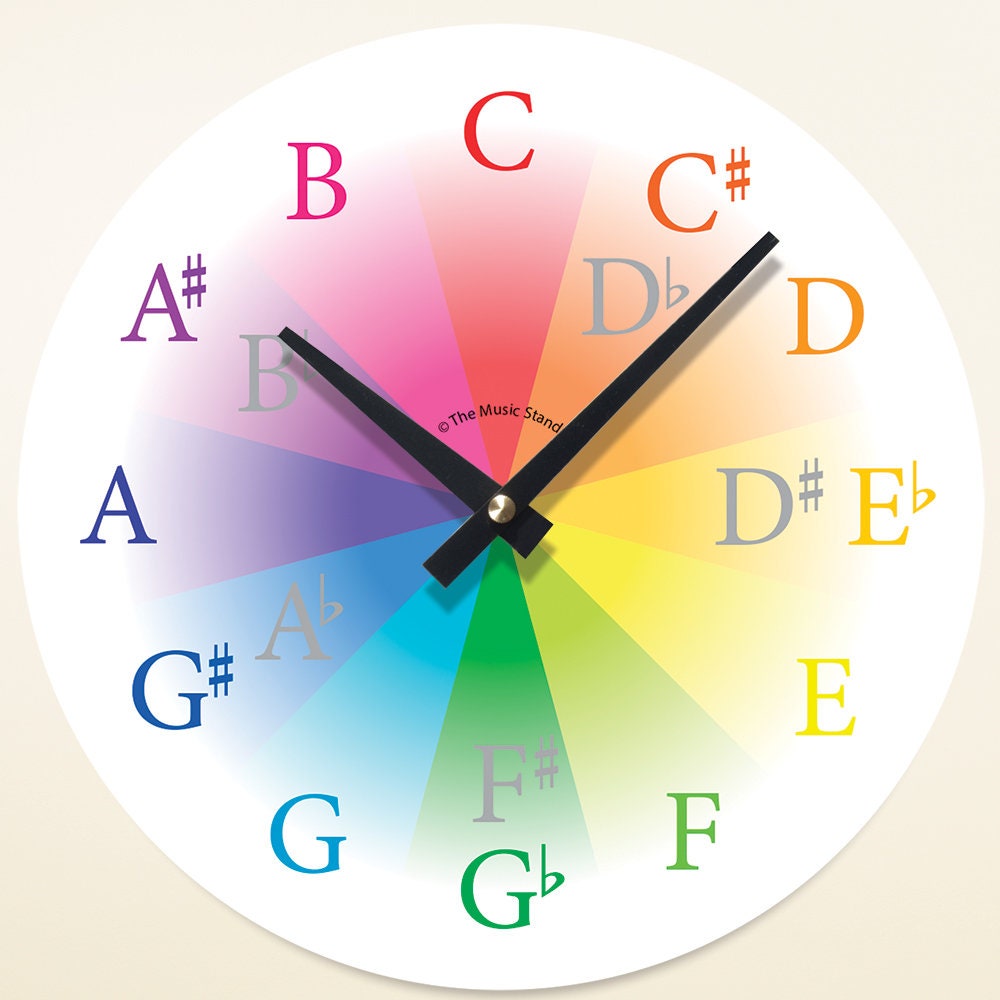 Colorful Chromatic Scale Clock - Etsy