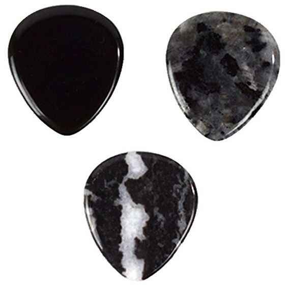 Back in Black Stone Picks | Etsy