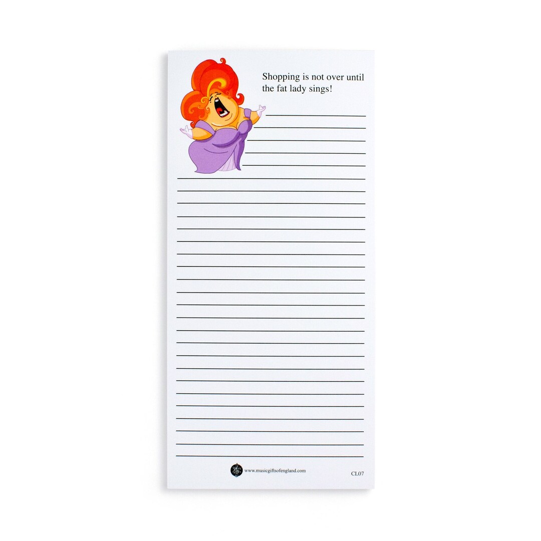 Opera Lady Note Pad - Etsy