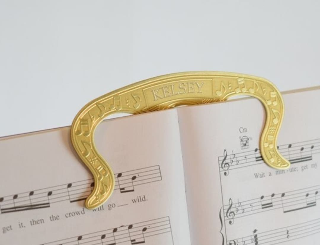 Personalized Brass Notes Page Holder Bookmark - Etsy