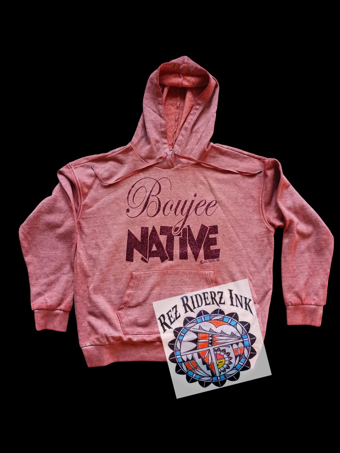 Boujee Native Soft Hoodie, Stonewashed Burnt Orange - Etsy