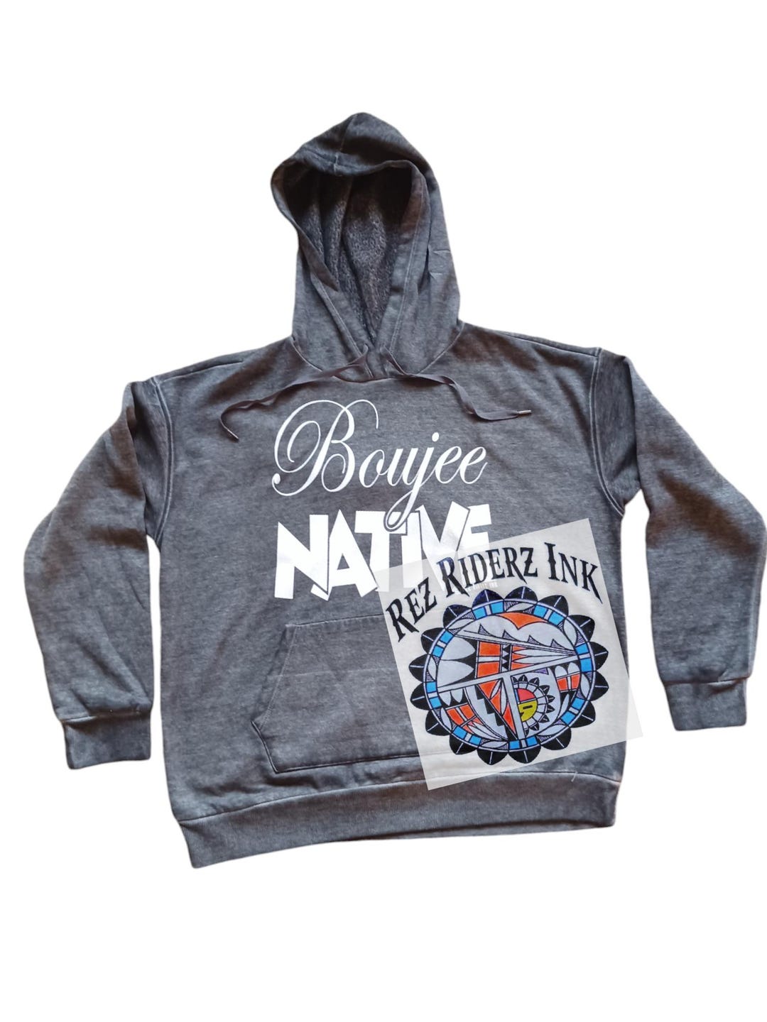 Boujee Native Soft Hoodie, Stonewashed Grey - Etsy