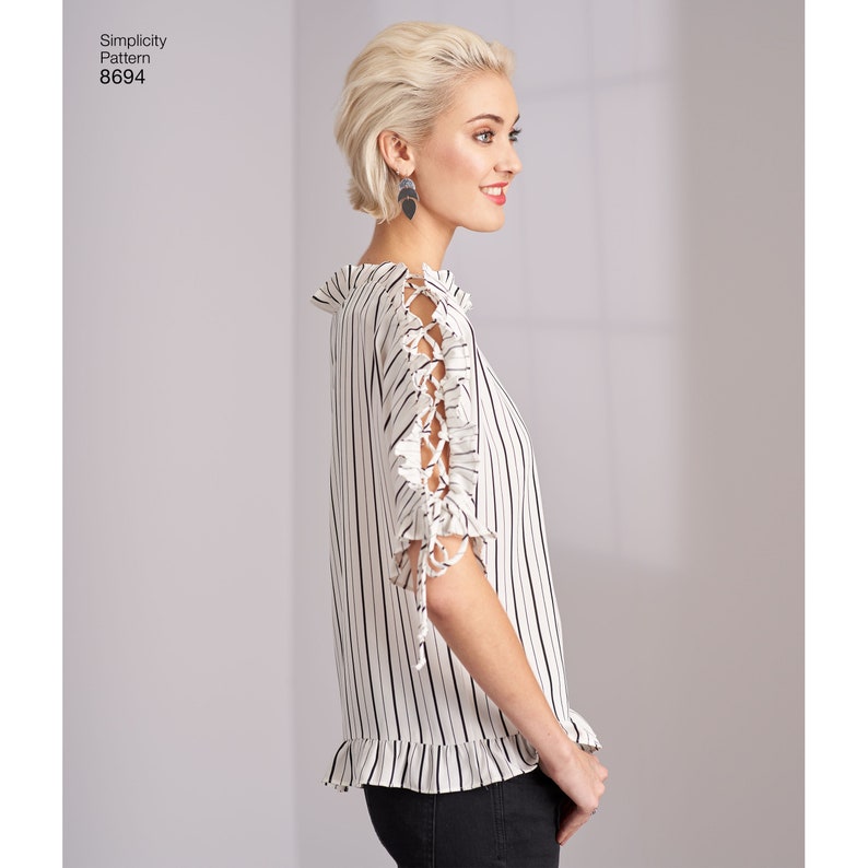 Simplicity 8694 Misses' Tops With Front and Trim - Etsy