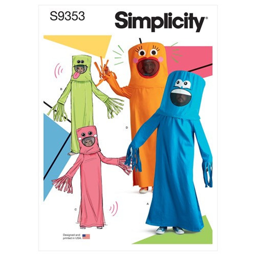 Simplicity 9353 Adults’ Costume Sewing Pattern - Size XS - XL - Etsy