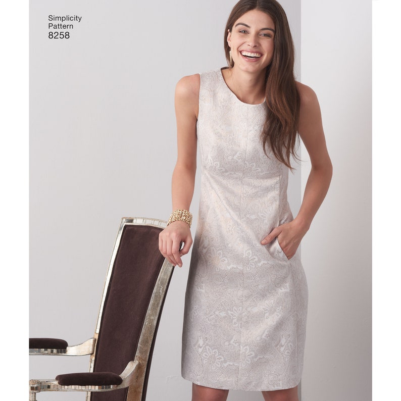 Simplicity 8258 Misses'/women's Dress With Individual Pattern Pieces ...