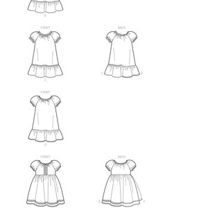 Simplicity 9126 Toddlers' Dresses and Hat, Hat in Three Sizes S(19"), M ...