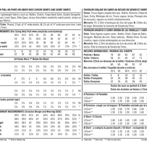 Simplicity 1165 Misses' Slim Pull-on Pants or Above Knee Length Shorts ...