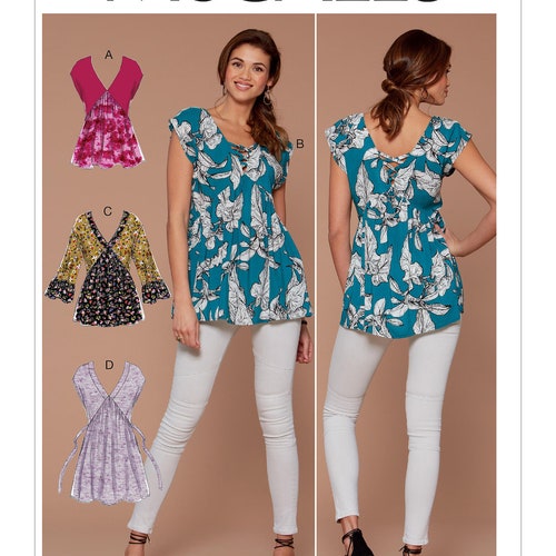 Mccall's M7900 Misses' Tops Sewing Pattern Sizes | Etsy