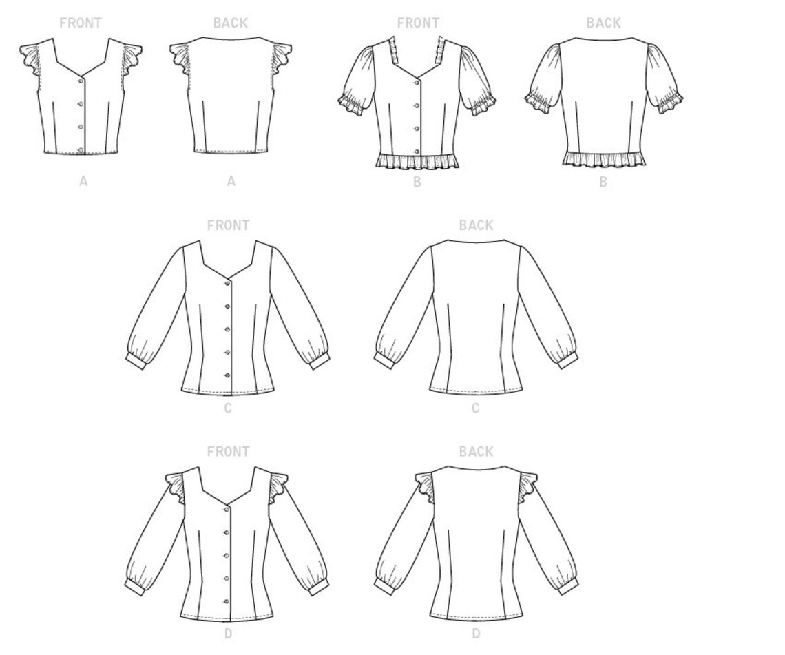 Mccall's M7900 Misses' Tops Sewing Pattern Sizes | Etsy