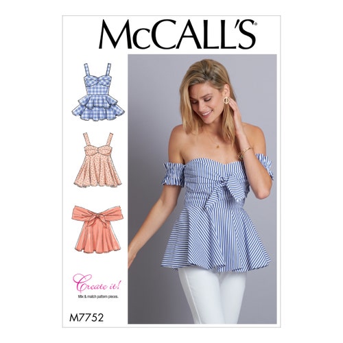 Mccall's M7900 Misses' Tops Sewing Pattern Sizes - Etsy
