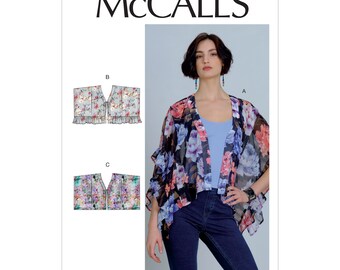 Mccall's M7573 Misses' Tops Sewing Pattern Size | Etsy