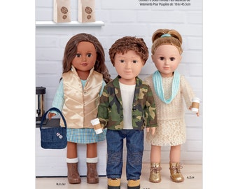 Simplicity 9425 Sewing Pattern - Doll Clothes for 18" Doll - One Size ...