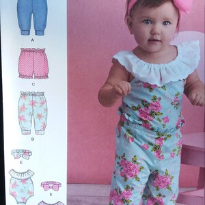 Simplicity 8933 Babies' Knit Rompers, Pants Shorts and Headband - XXS- XS- Sml- Med- Lrg - Etsy
