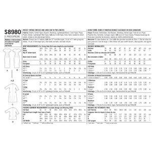 Simplicity 8980 Misses' 1950's Vintage Dresses and Lined Coat in Two ...