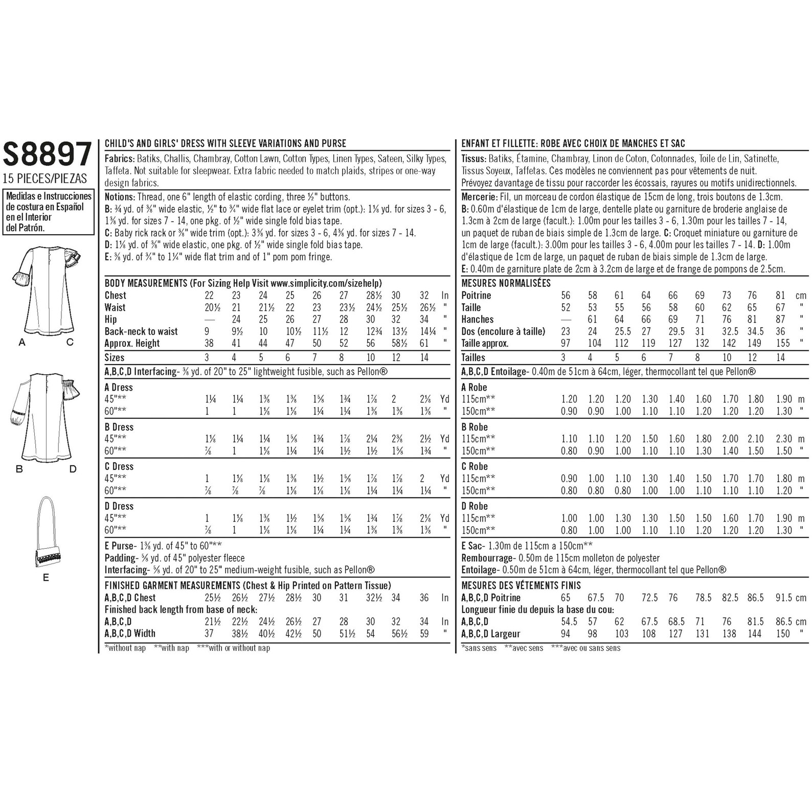 Simplicity 8971 Misses' Costume Sewing Costume Size - Etsy