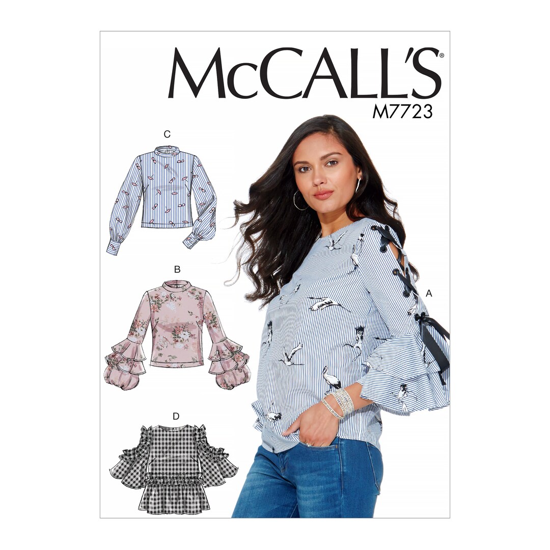 Mccall's M7723 Misses' Tops Sewing Pattern - Size 6-8-10-12-14 or 14-16-18-20-22 - Etsy