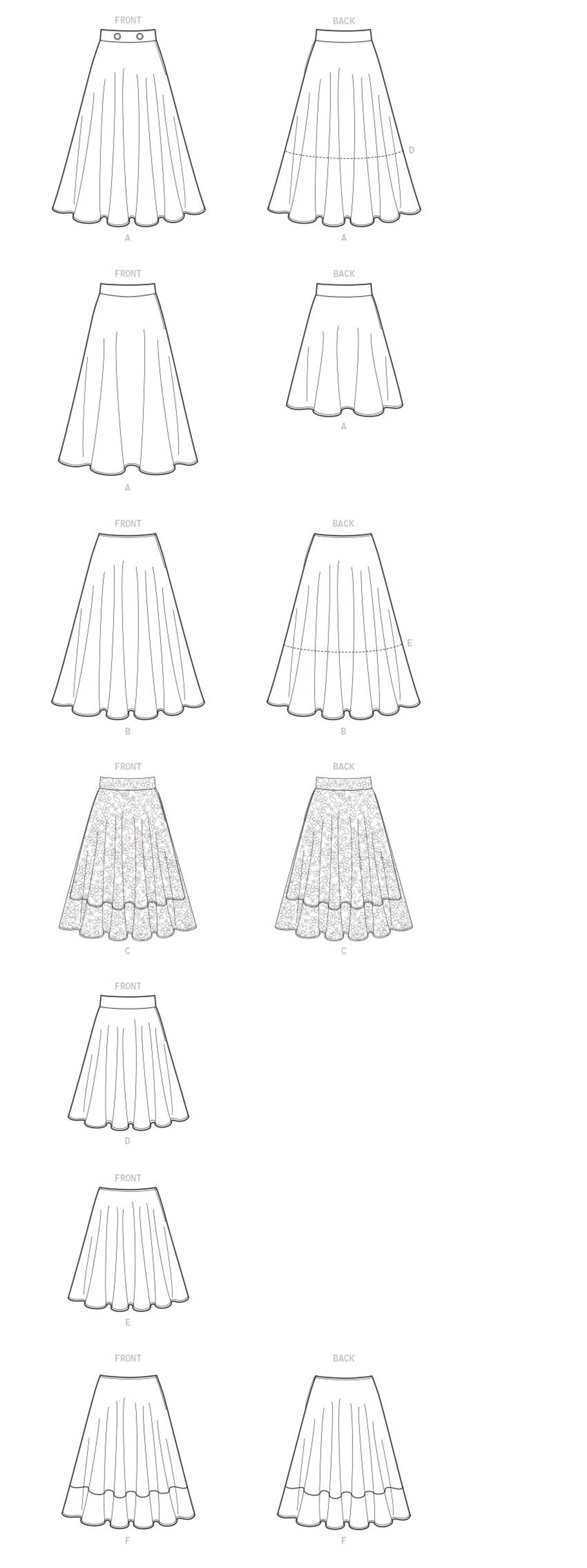 Simplicity S9123 Misses' Three Quarter Circle Skirt With - Etsy