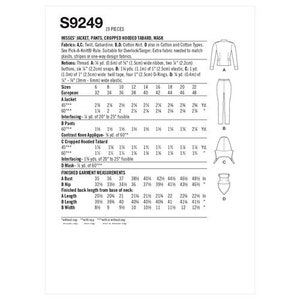 Simplicity 9249 Misses' Costume Jacket, Pants, Cropped Hooded Tabard ...