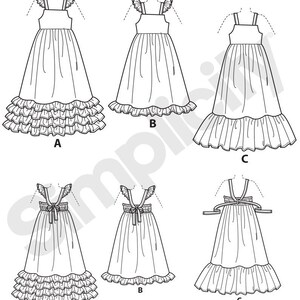 Simplicity 1221 Child’s Pullover Dresses With Length Variations Sewing ...