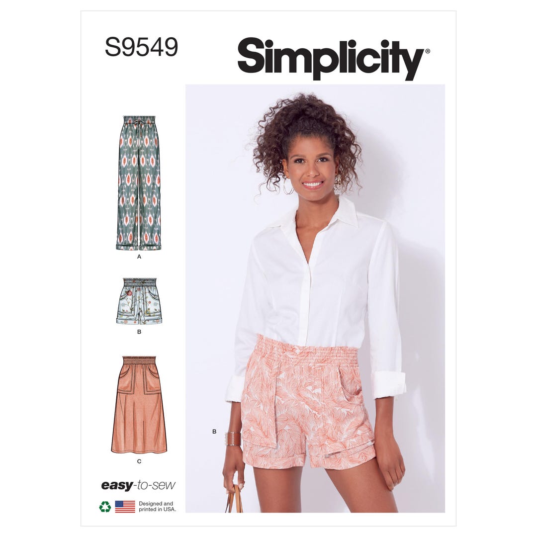 Simplicity 9549 Misses' Pants, Shorts and Skirt Sewing Pattern - Size 6 ...