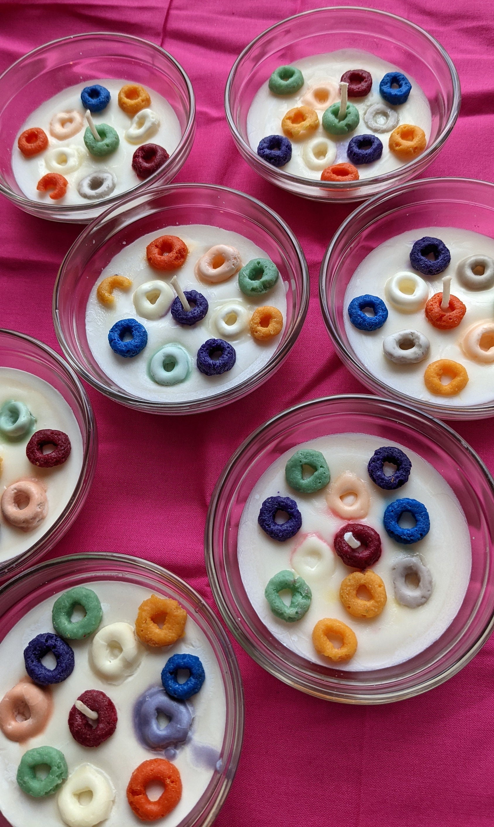 Mini Breakfast Cereal Inspired Candles-fruit Loop, Apple Jack, Cheerio ...