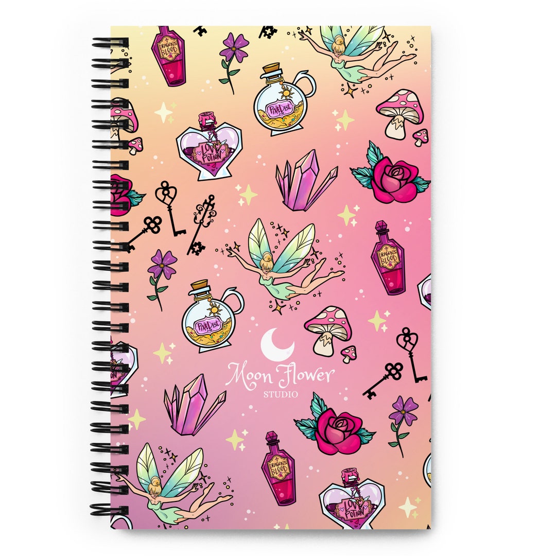 Fairy Magic Mushroom Bullet Journal- Moon Flower Studio Crystal Fairy ...