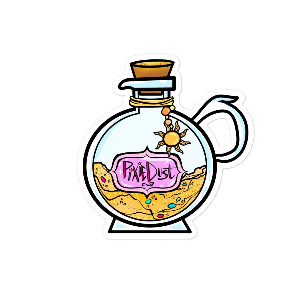 Pixie Dust Magical Ingredient Potion Bottle Bubble-free Stickers- Moon Flower Studio Potion ...