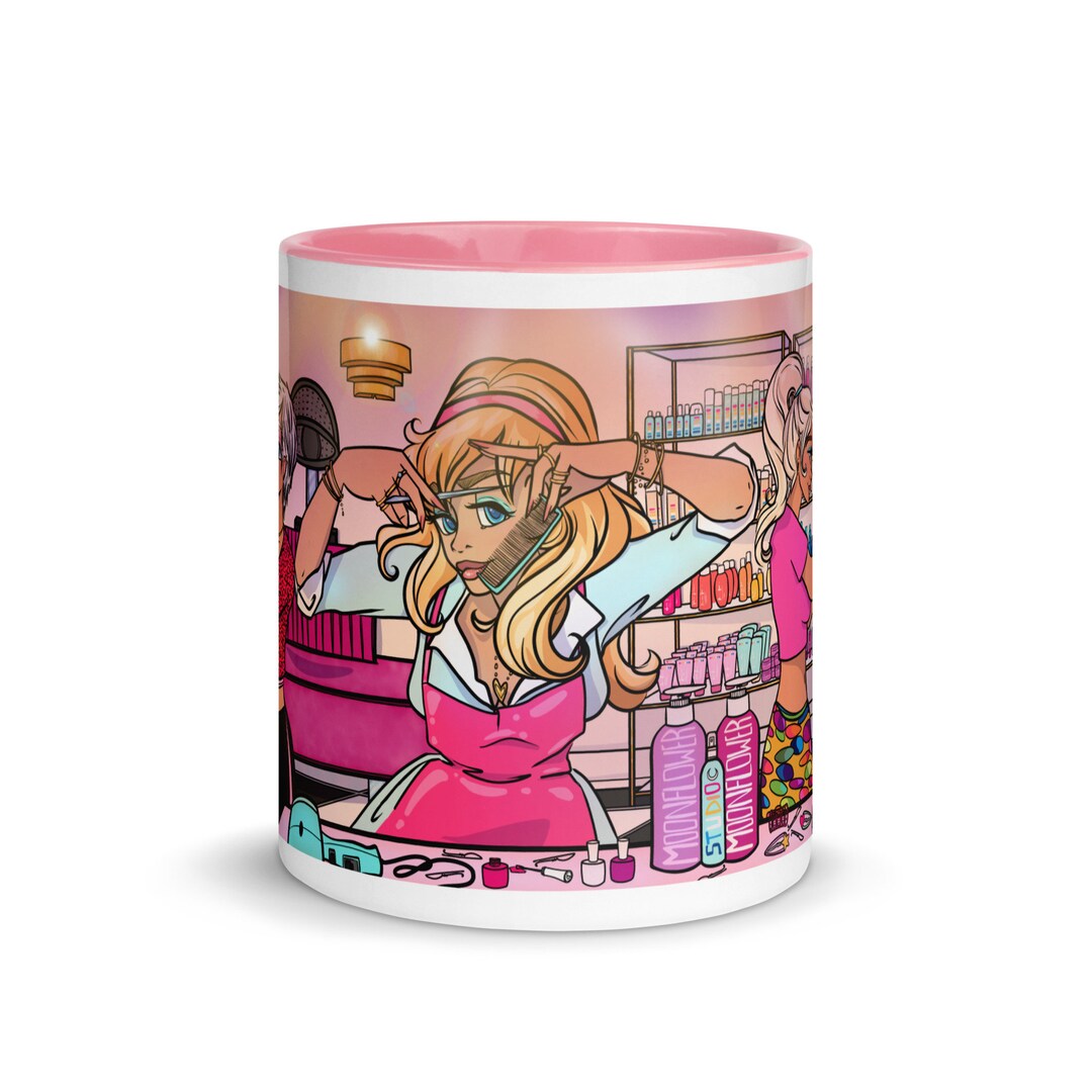 Saturday Hair Salon Mug With Color Inside- Moon Flower Studio- Beauty ...