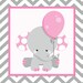 Baby Girl Pink Elephant Set of 3 Prints,baby Room Decor,instant ...