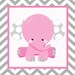 Baby Girl Pink Elephant Set of 3 Prints,baby Room Decor,instant ...