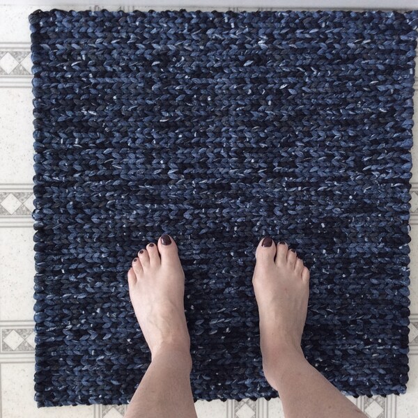 Blue Rag Rug - Etsy