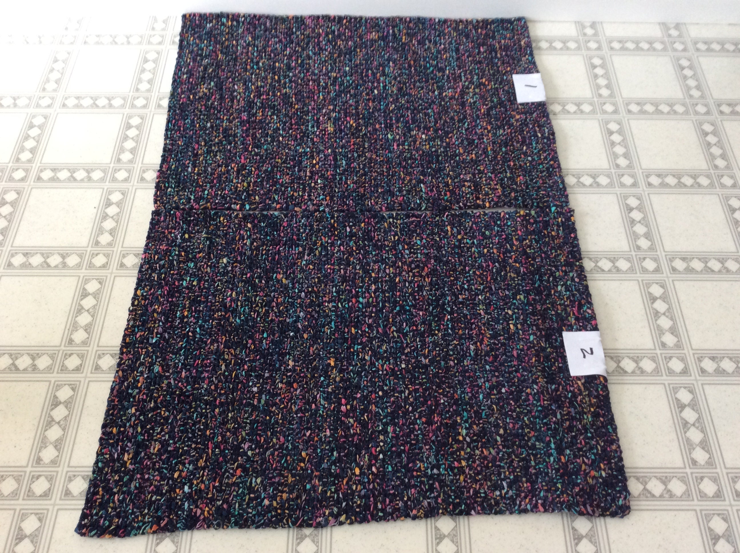 2 Available Woven Twined Throw Rug-Reversible- cotton Batik-Lays Flat ...