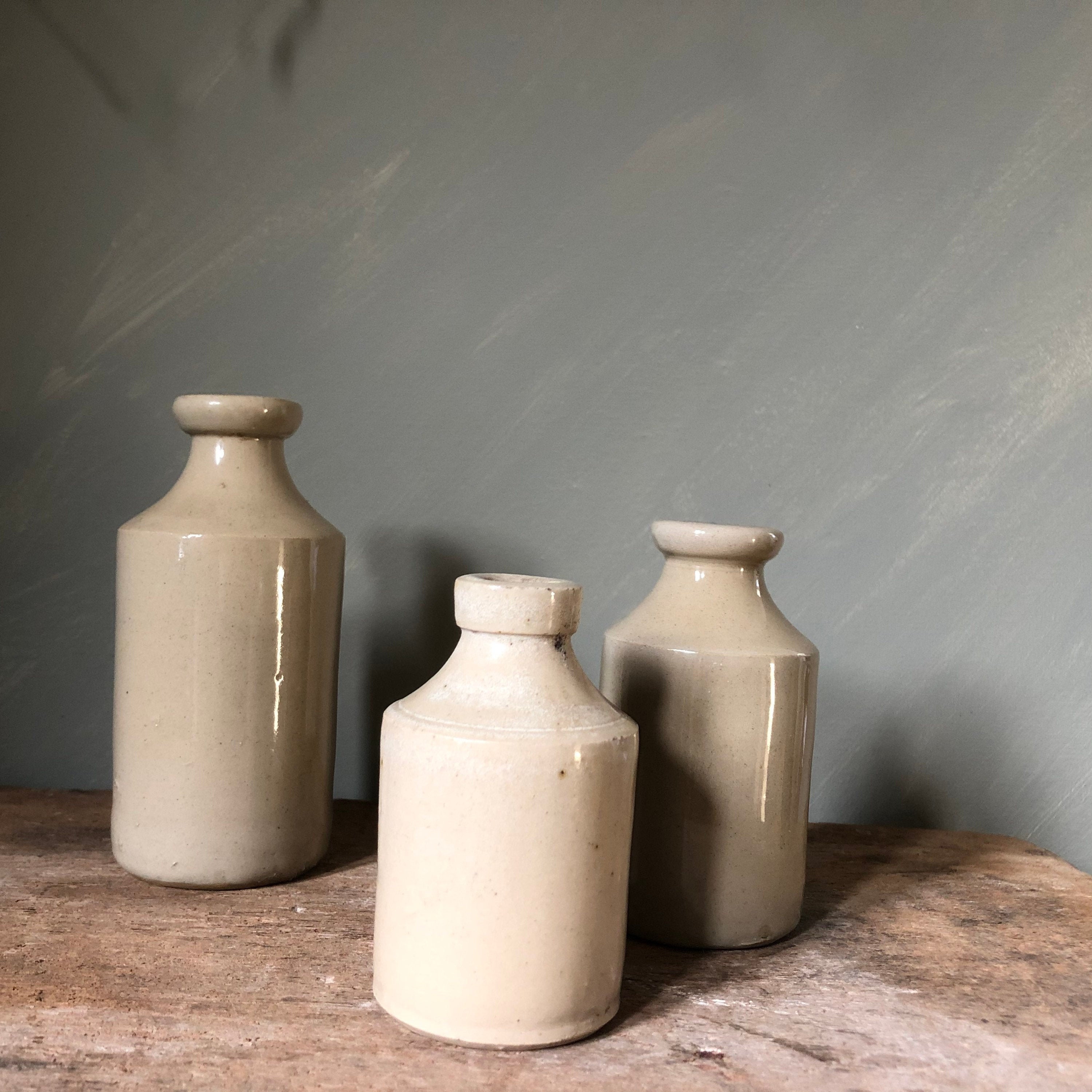 Vintage Stoneware Bottles / Victorian Stoneware Bottles / | Etsy UK