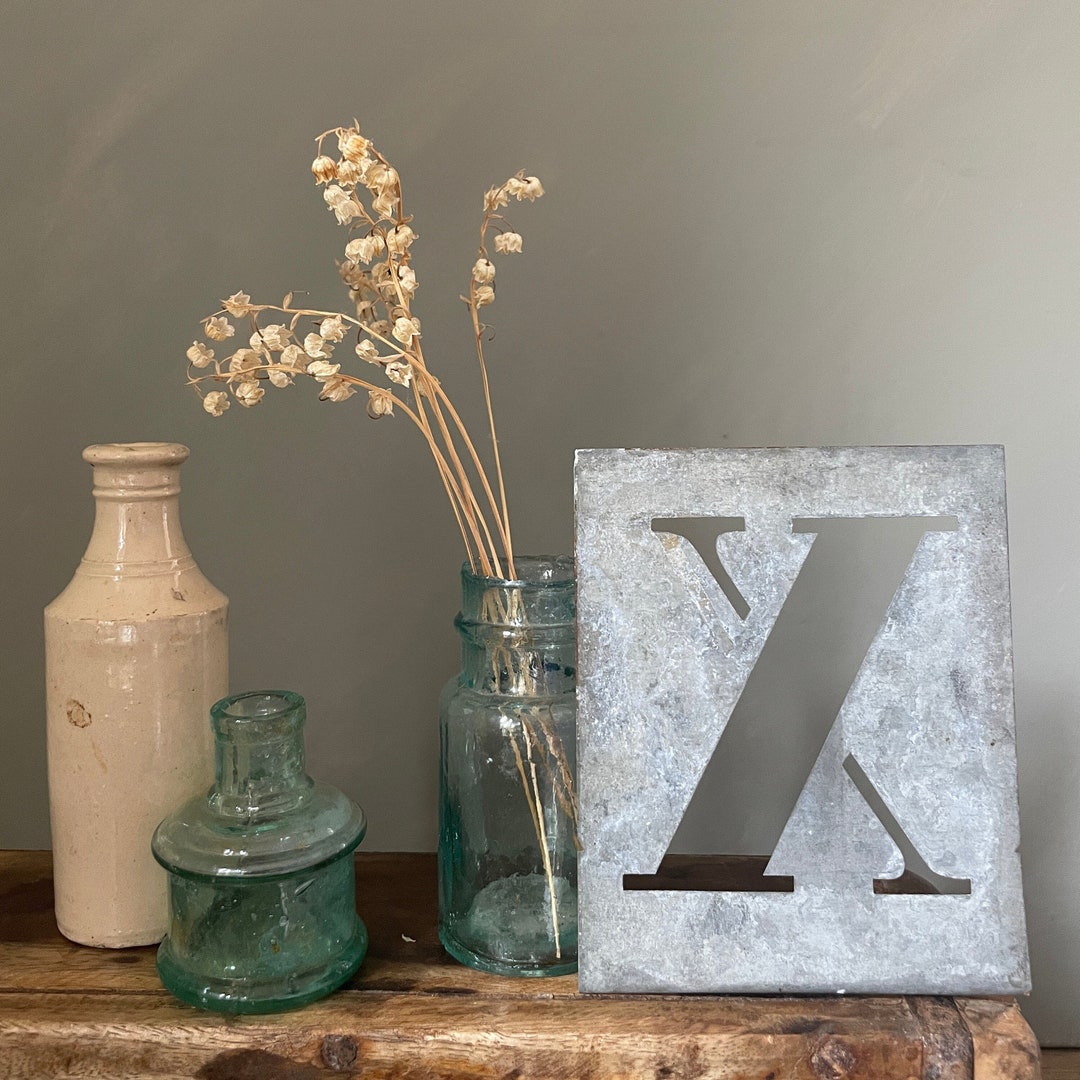 Vintage Letter Stencils / Metal Stencils / Vintage Letters / Vintage ...