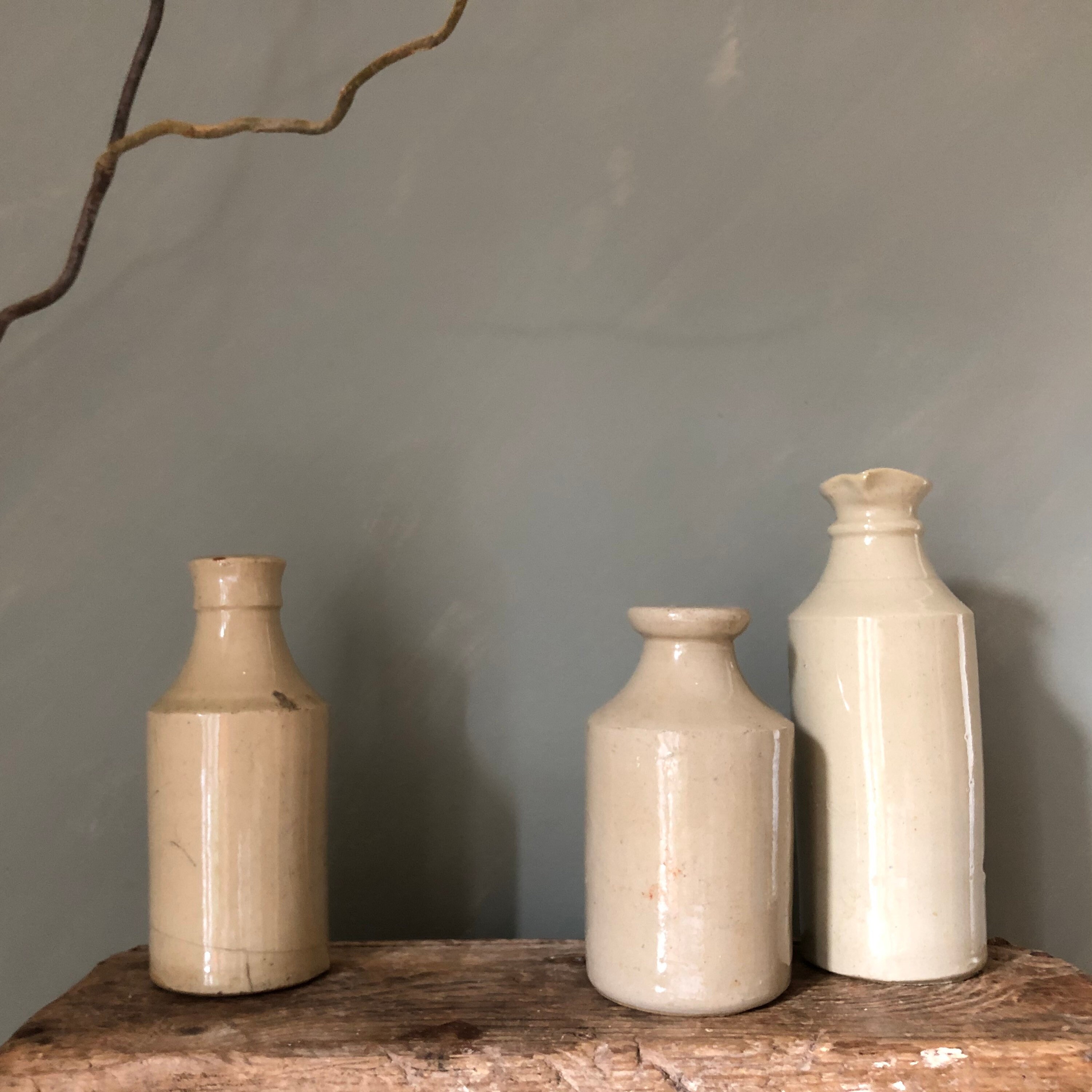 Vintage Stoneware Bottles / Victorian Stoneware Bottles / | Etsy UK