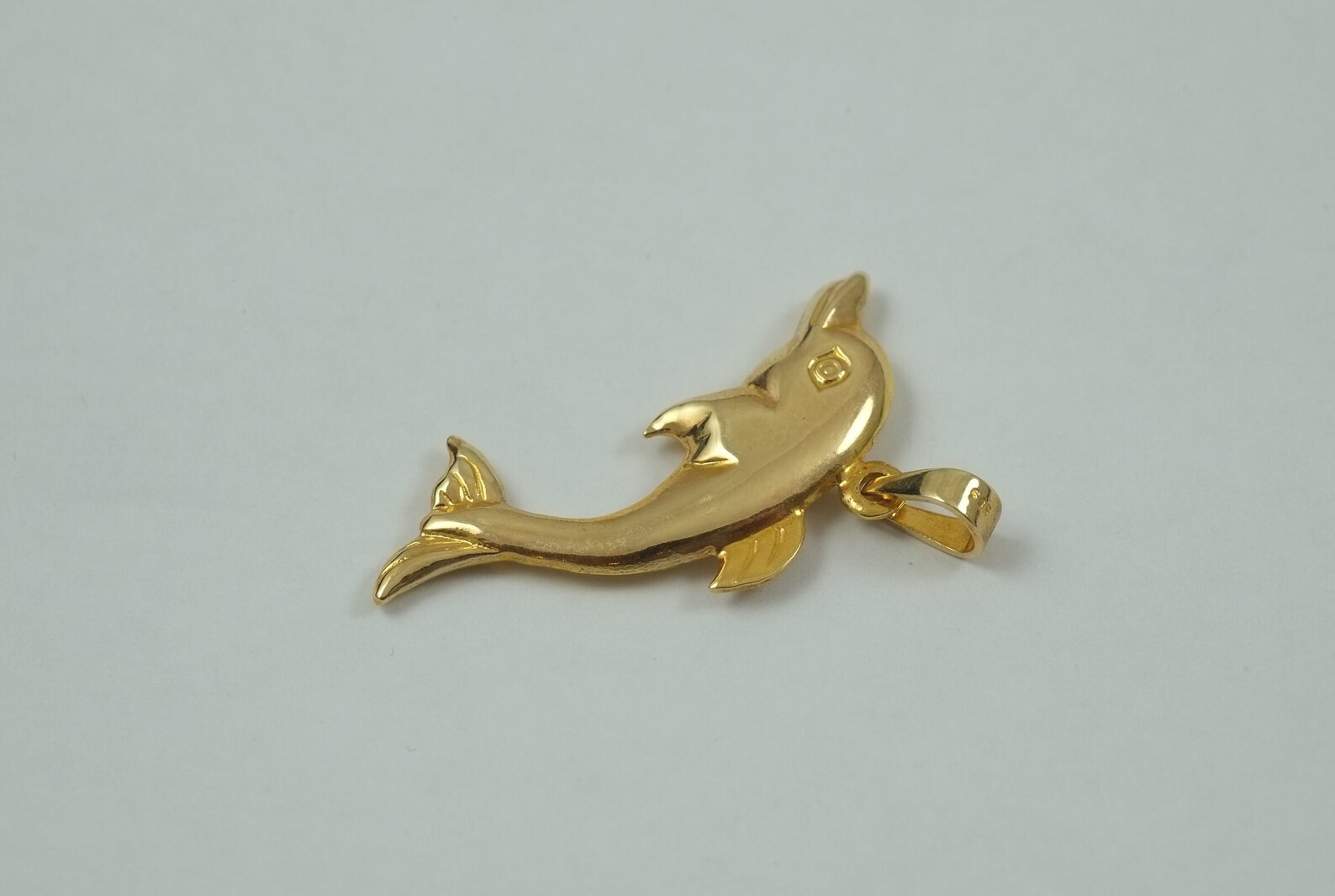 Gold Dolphin Pendant, Solid Gold 14k, Greek Jewelry - Etsy