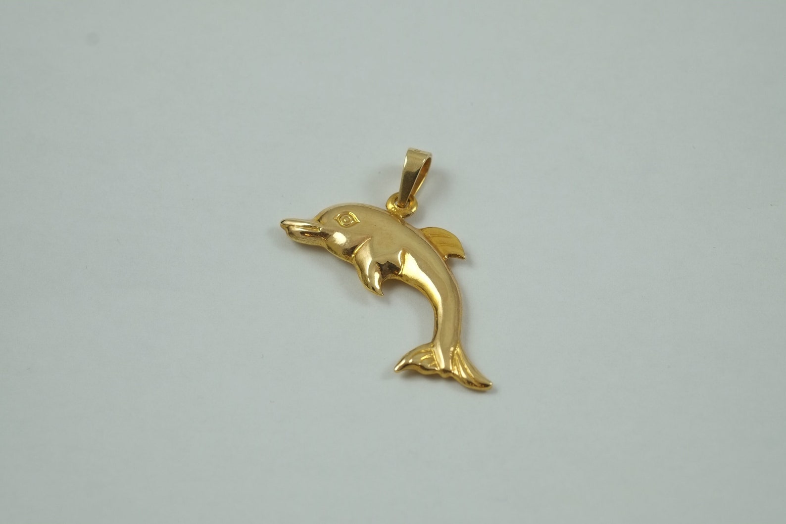 Gold Dolphin Pendant, Solid Gold 14k, Greek Jewelry - Etsy