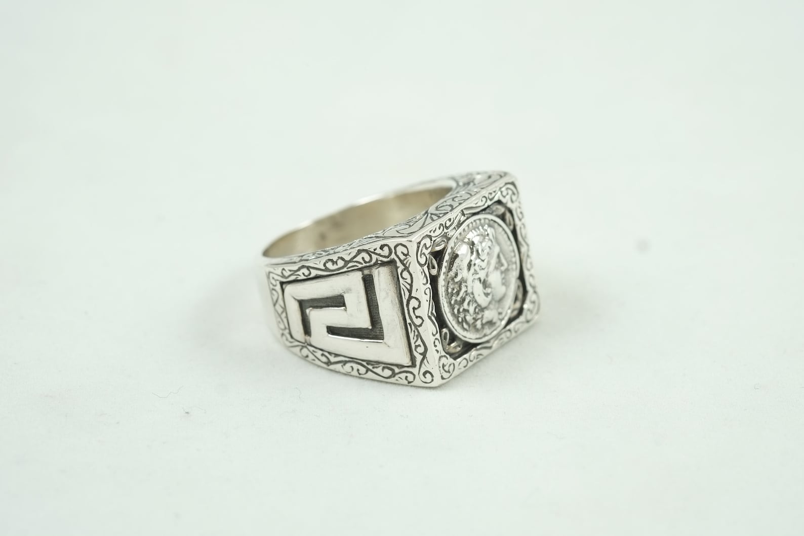 Heavy Mens Ring Silver Mens Ring Alexander the Great Ring - Etsy
