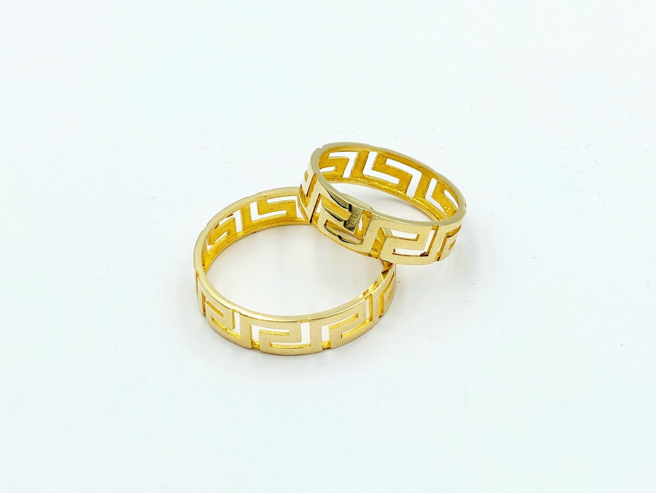 Gold Greek Key Ring Greek Key Band Solid Gold 14k Greek - Etsy