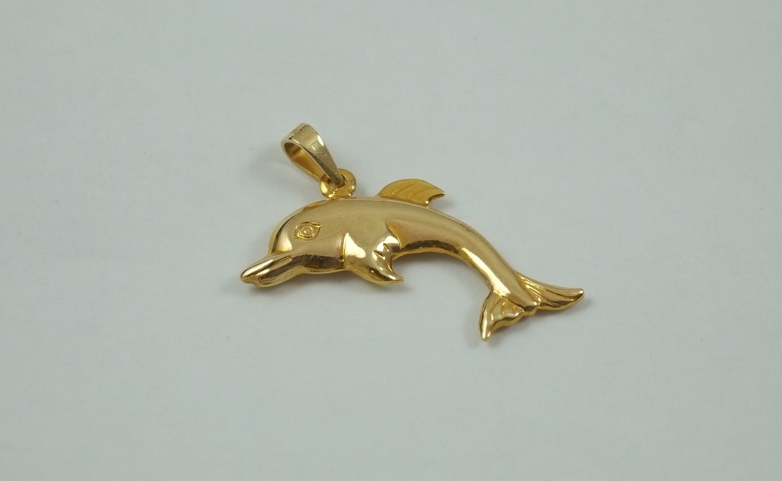Gold Dolphin Pendant, Solid Gold 14k, Greek Jewelry - Etsy