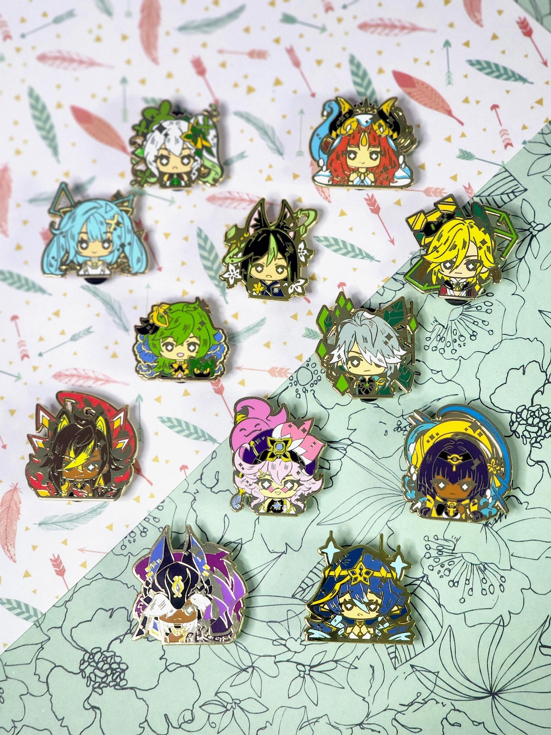 NEW All Sumeru Genshin Characters Enamel Pins Nahida Candence Nilou ...