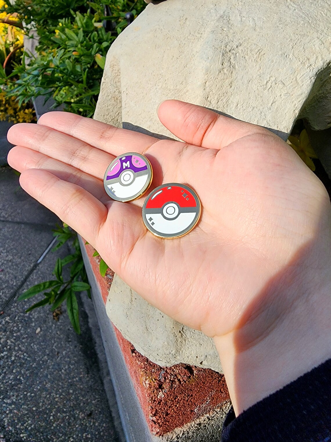 Pokeball +masterball Hard Enamel Pin Set - Etsy